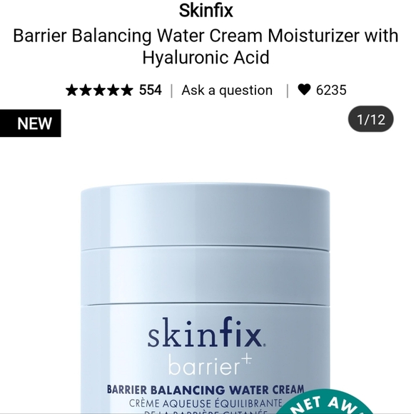Sephora | Skincare | Nib Skinfix Barrier Balancing Water Cream | Poshmark